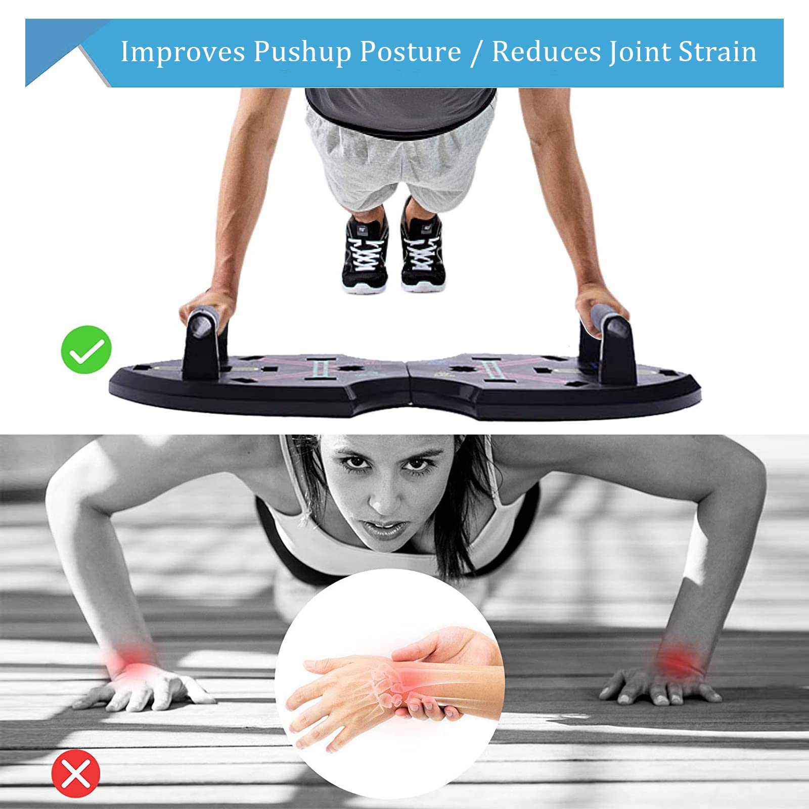 China Multi-Functional Upgraded Foldable Push Up Board with Resistance ...
